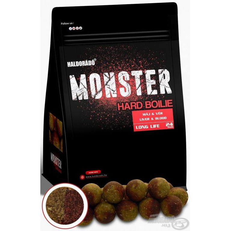 HALDORÁDÓ MONSTER Hard Boilie 24+ - Jetra i krv - LasCarp